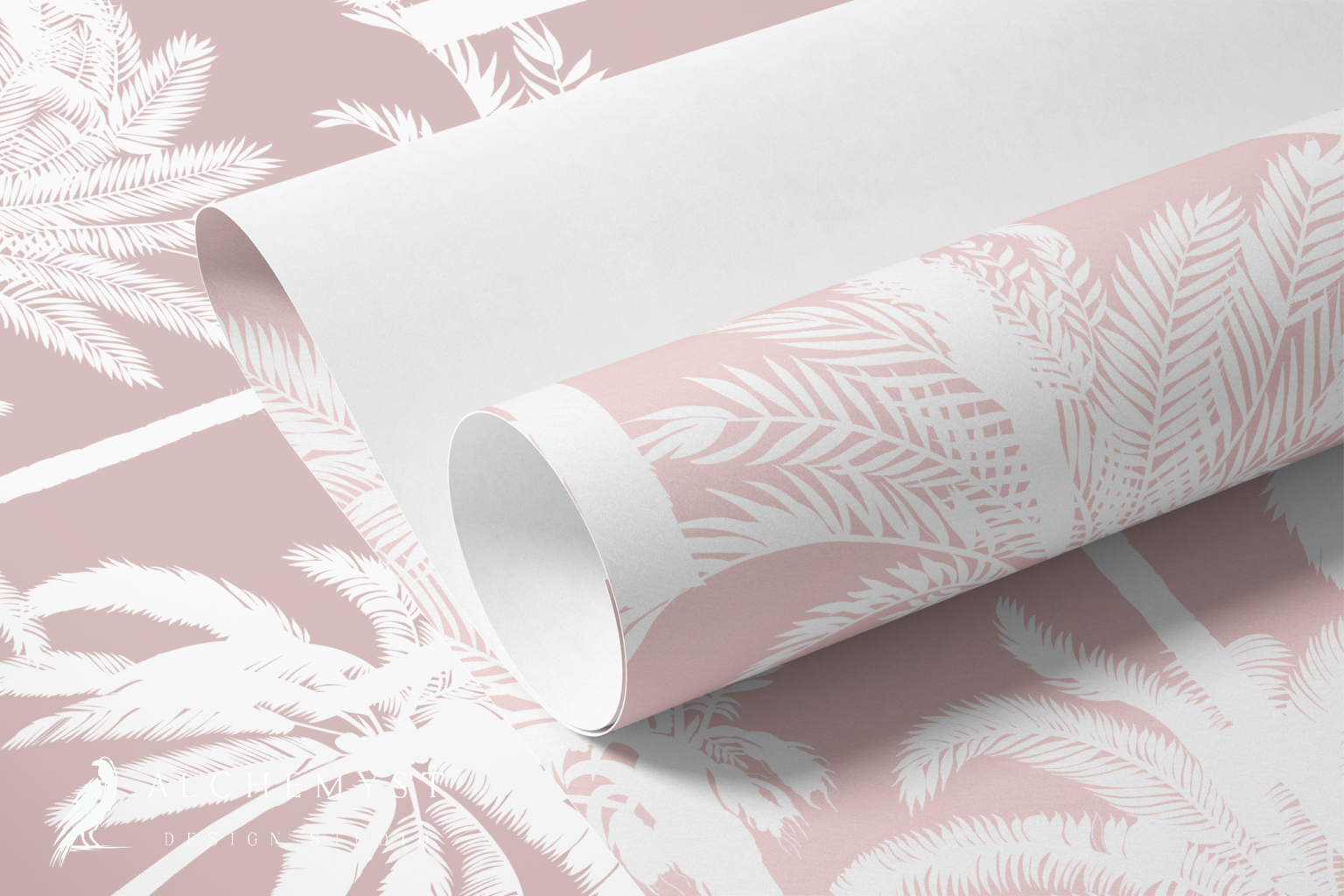 EMPAPELADO PALMERY PINK (ROLLO) – ALCHEMYST